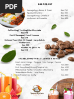 Cafe Akasa Menu | PDF | Meal | Drink