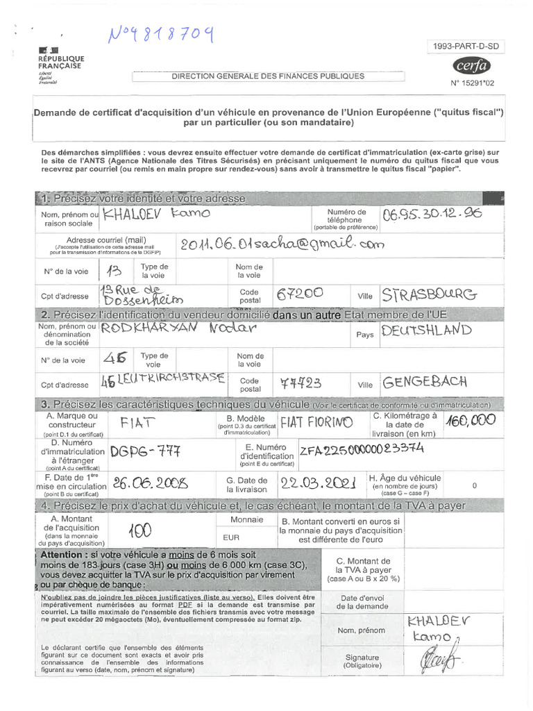 Déclaration 2 | PDF