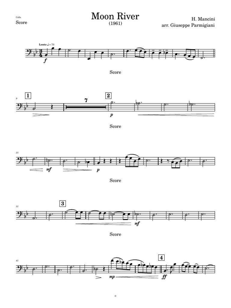 Moon River Cello | PDF