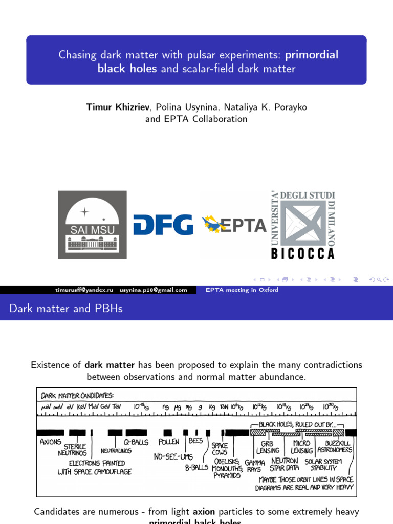 презентация курсача | PDF | Dark Matter | Physics