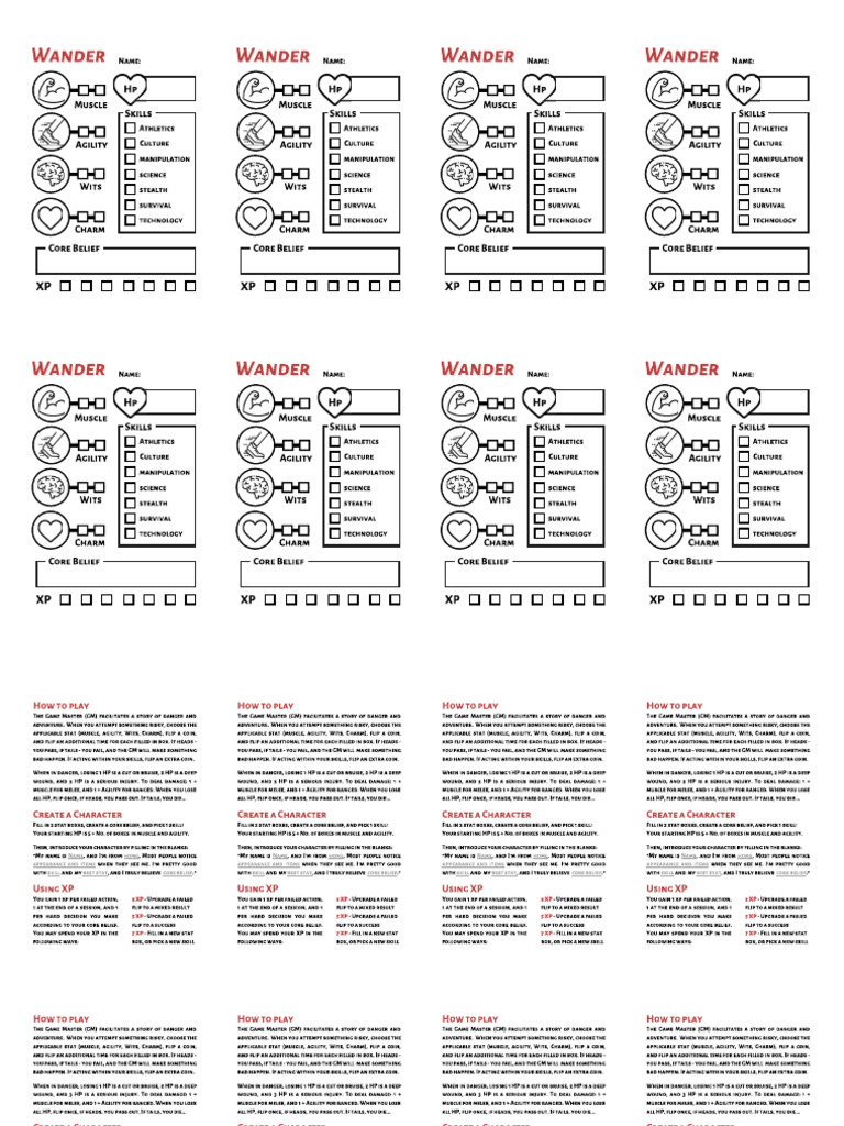 Wander Print Layout | PDF