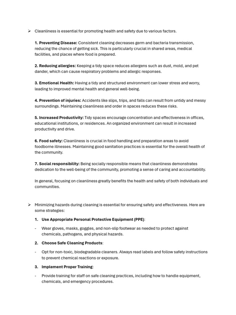 Health and Safety Consideration | PDF | Occupational Safety And Health ...