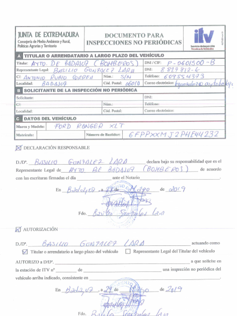 Documentos para ITV | PDF