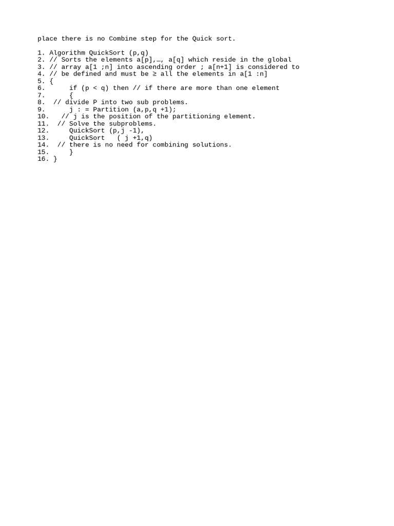 Quick Sort Pdf 