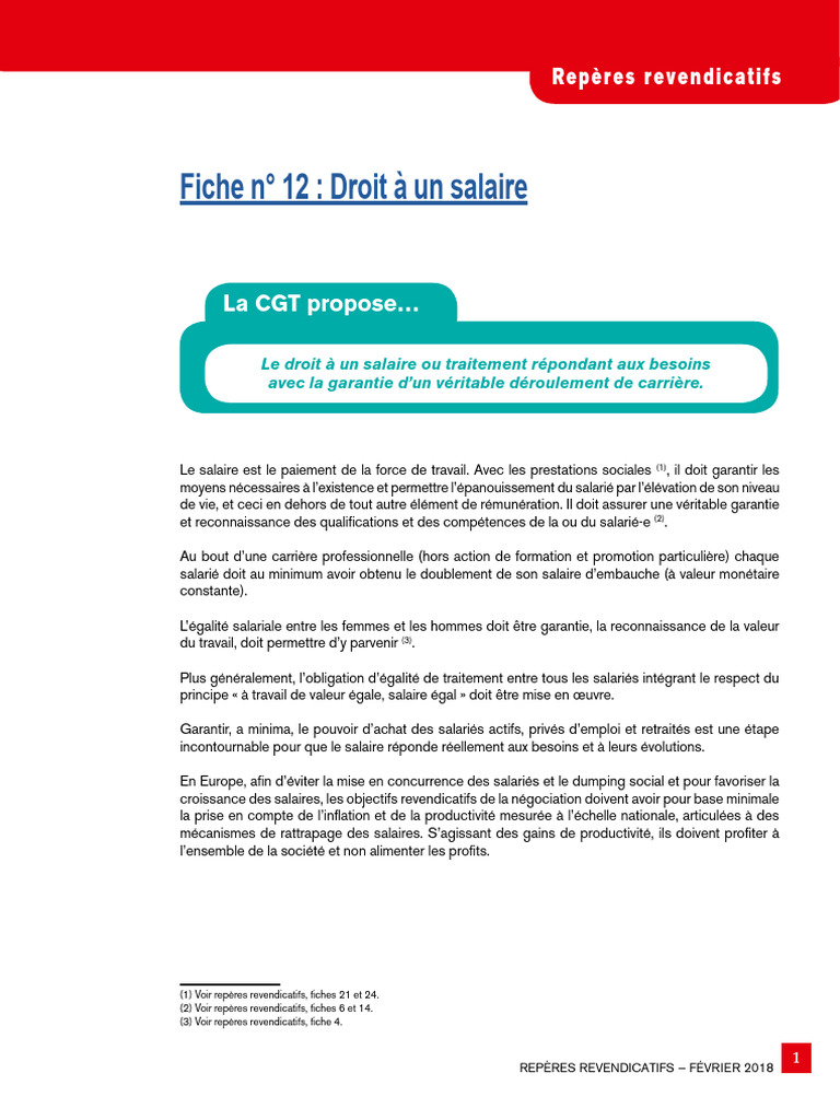 Droit à un salaire équitable et socialisé | PDF | Salaires | Coût de la vie