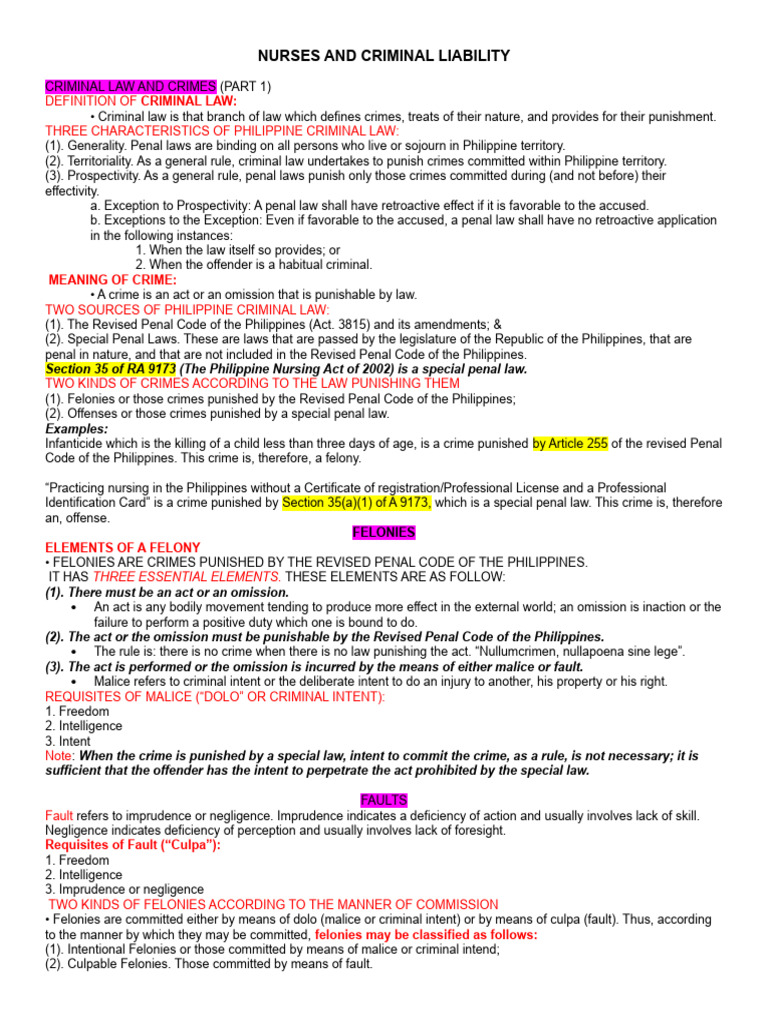 1 Nurses and Criminal Liability 1886 | PDF | Aiding And Abetting ...