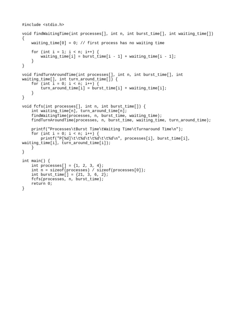Fcfs | PDF | Teaching Methods & Materials | Computers