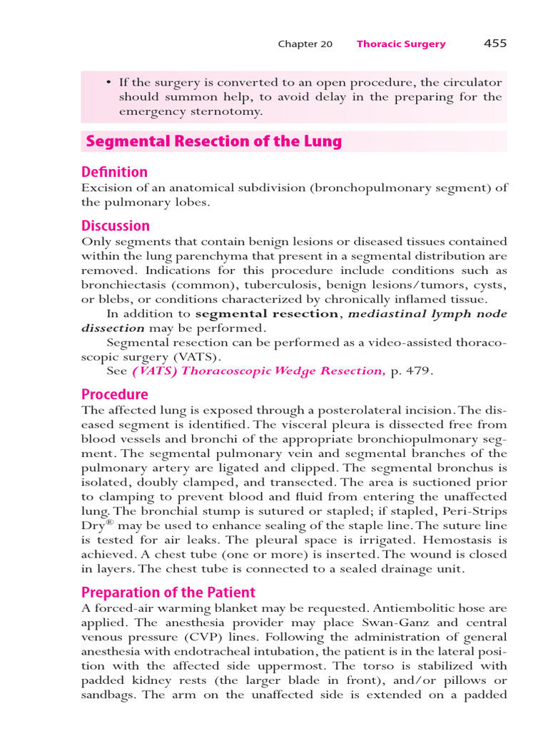 Segmental Resection of Lung | PDF | Lung | Medical Specialties