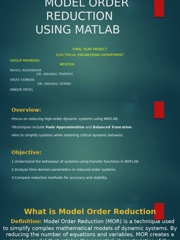 Model Order Reduction Techniques in MATLAB | PDF | System | Simulation