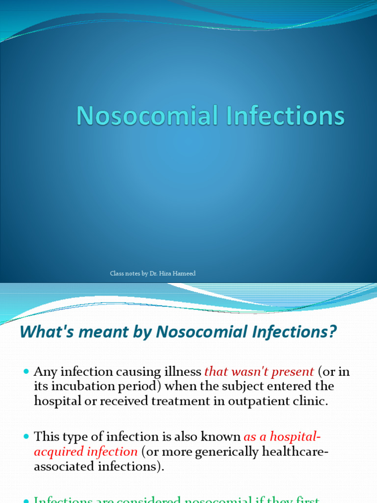 Understanding Nosocomial Infections | PDF | Hospital Acquired Infection ...