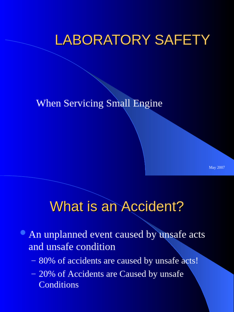 Small Engine LABORATORY SAFETY | PDF