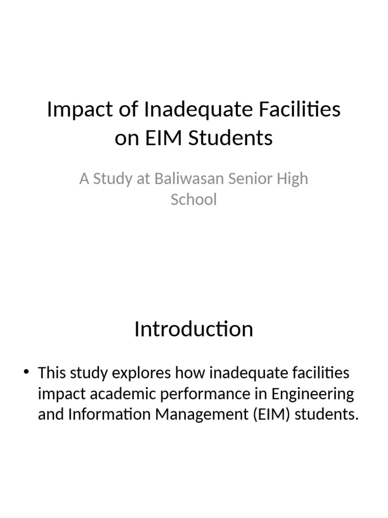 Impact of Inadequate Facilities Presentation | PDF | Motivation ...