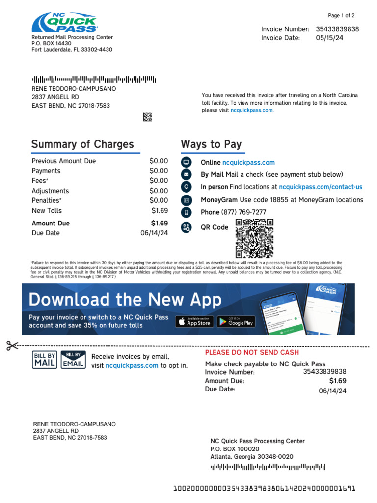 Summary of Charges Ways To Pay: Rene Teodoro-Campusano 2837 Angell RD ...