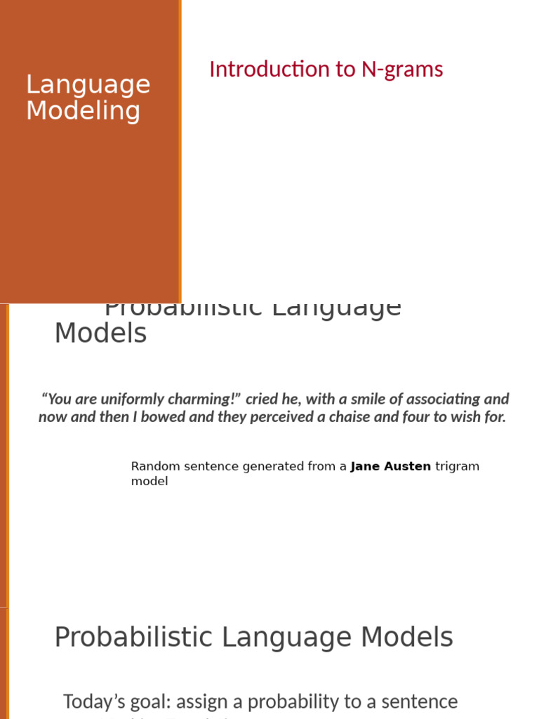 N-Gram Language Models Lecture | PDF | Applied Mathematics | Statistical Theory