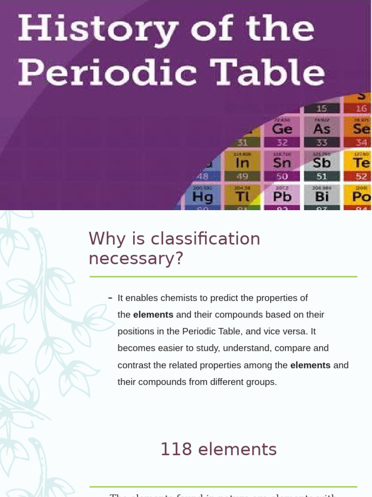 Chemistry Classification Guide | PDF | Periodic Table | Chemical Elements