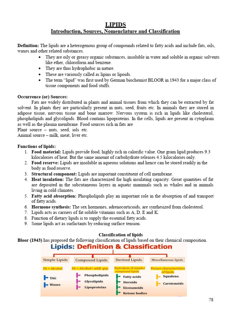 Intro To Lipids and Fatty Acids | PDF | Triglyceride | Lipid