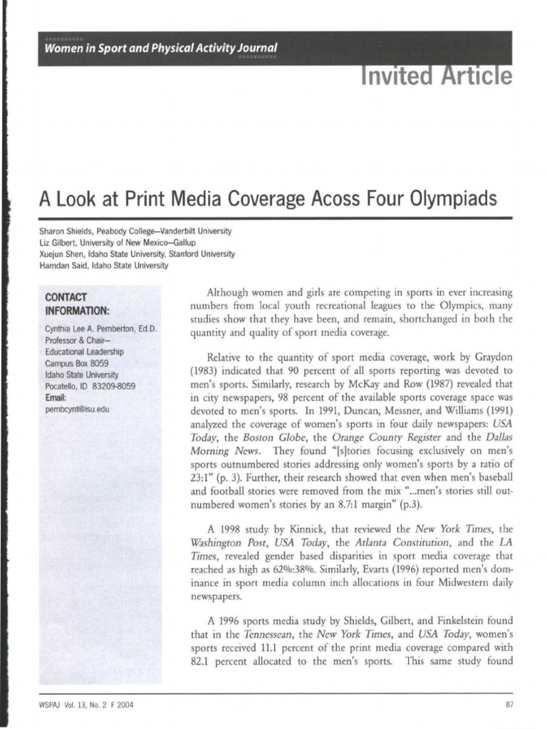 A Look at Print Media Coverage PDF | PDF