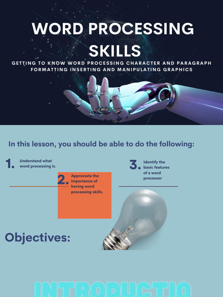 Essential Word Processing Skills Guide | PDF | Word Processor | Written Communication