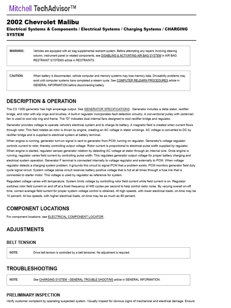 CHARGING SYSTEM | PDF | Voltage | Electric Generator