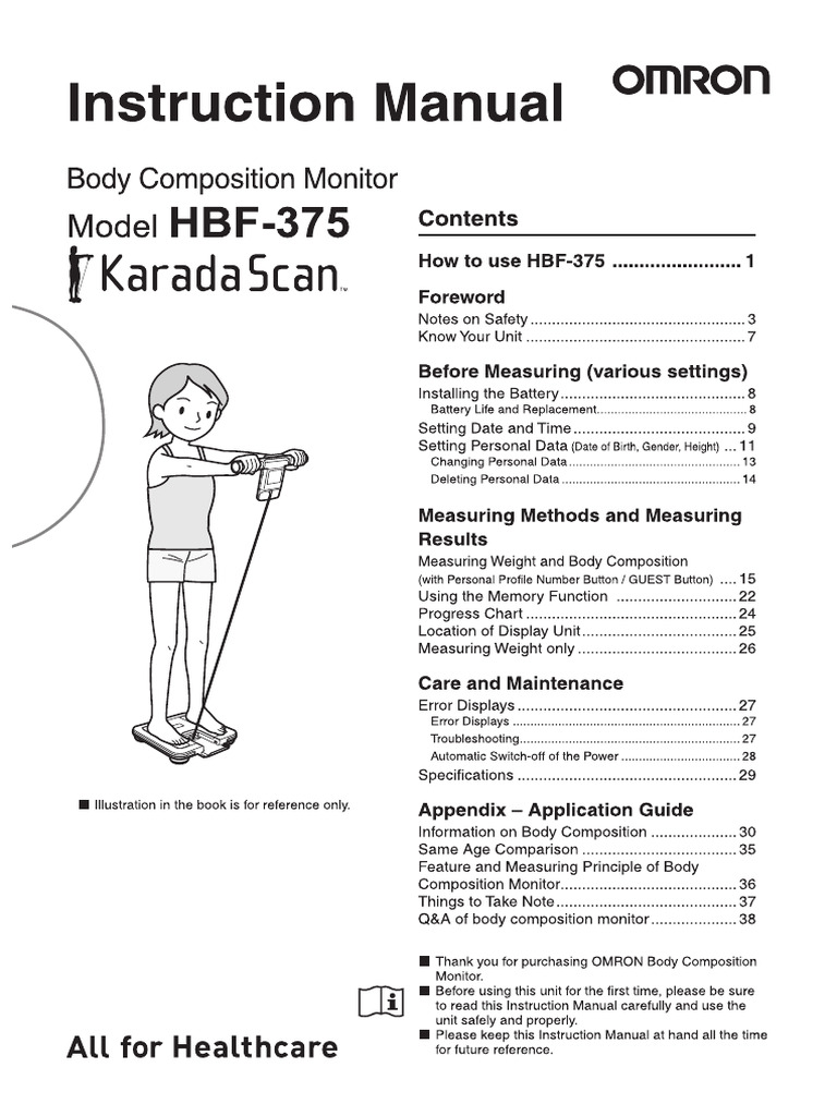 Omron Body Composition Scale | PDF
