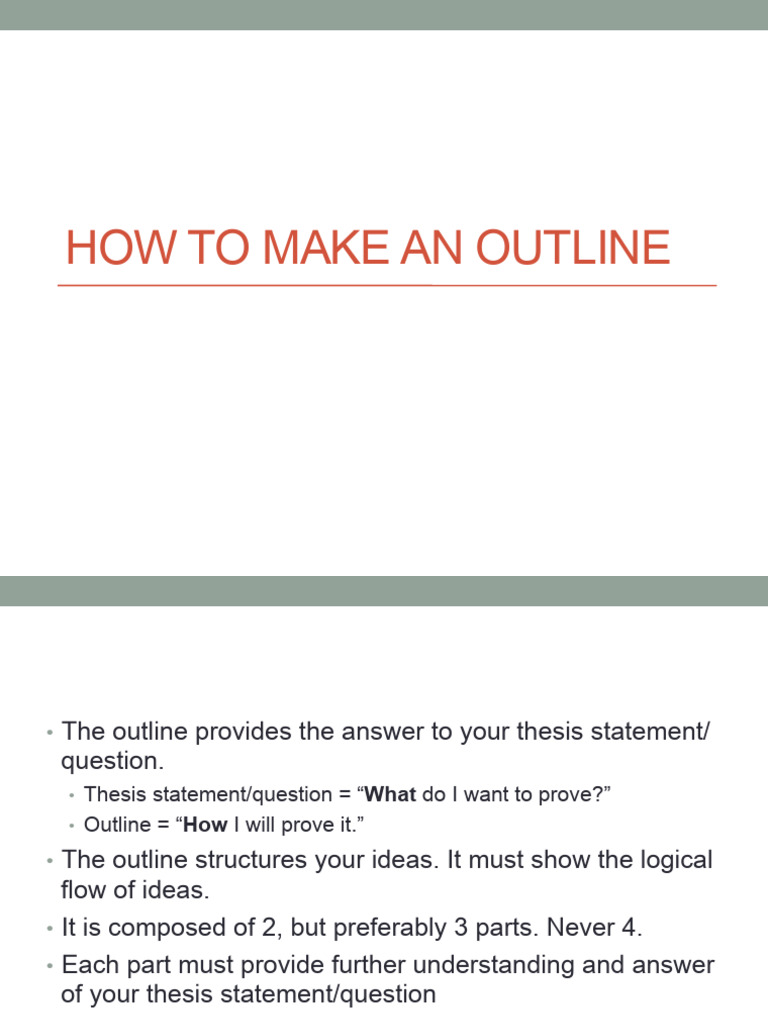 How To Make An Outline | PDF | Social Science | Science & Mathematics