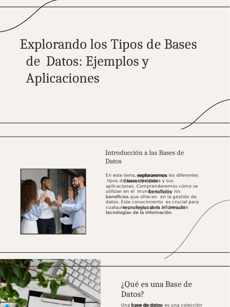Explorando Los Tipos de Bases de Datos Ejemplos y Aplicaciones 20240812163424BkzD | PDF | Bases ...