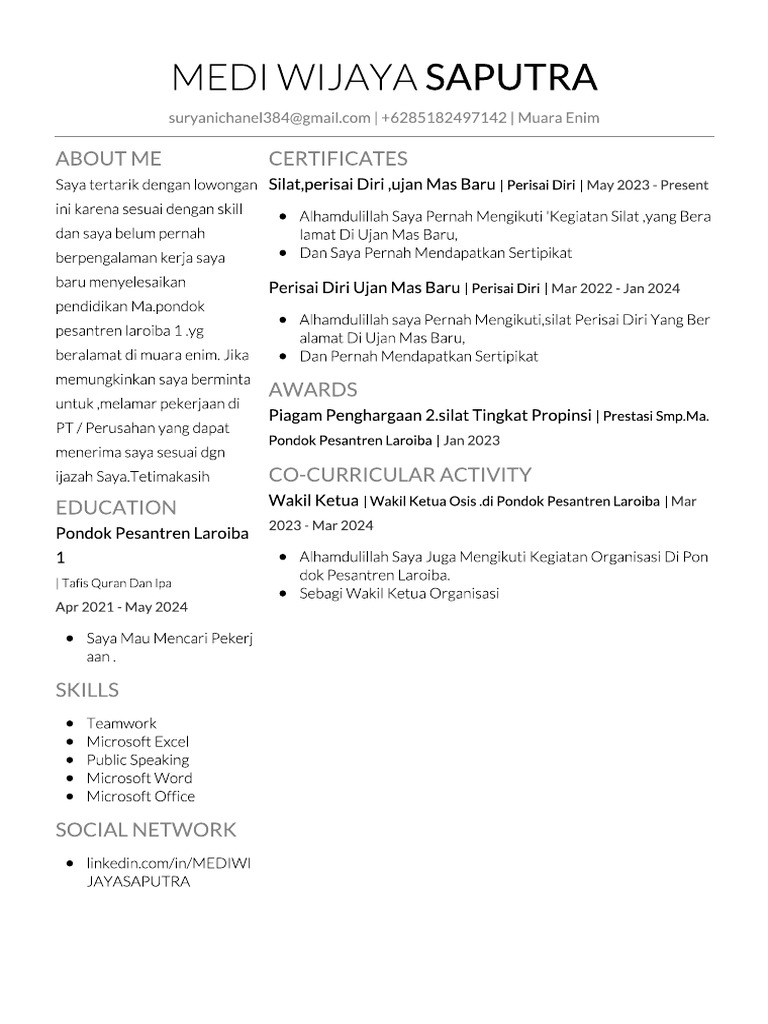CV Medi Wijaya Saputra (1) F | PDF