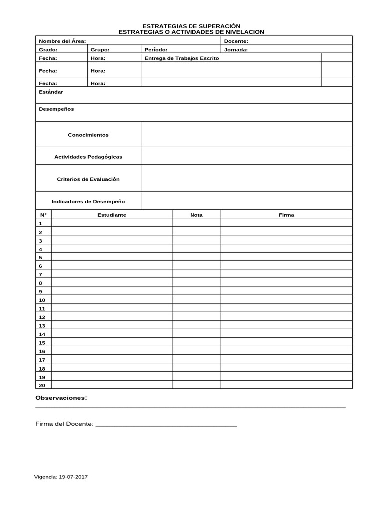 For Ge 006 Formato de Nivelación | PDF | Crecimiento personal y profesional