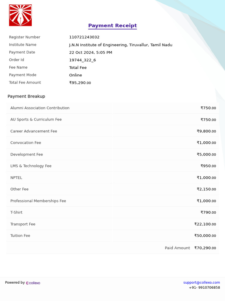 UDOM Tuition Fee Receipt 2024 | PDF | Payments | Services (Economics)