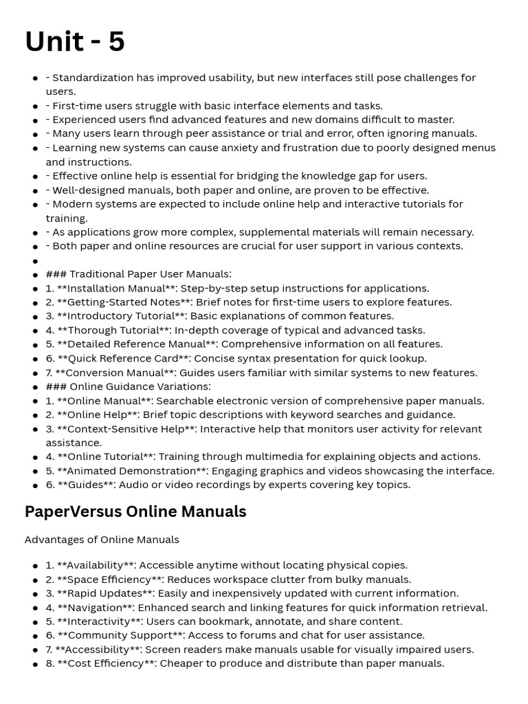 Unit - 5 | PDF | Usability | Learning
