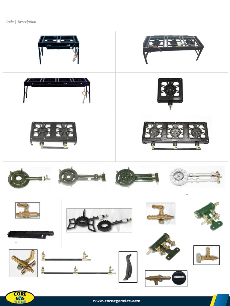 Gas Boiling Tables Burners Manifold and Valves | PDF