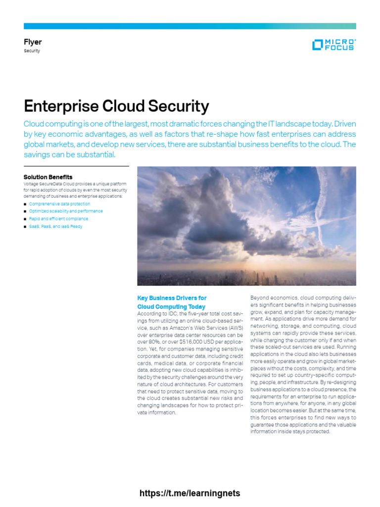Enterprise Cloud Security: Flyer | PDF | Cloud Computing | Computing