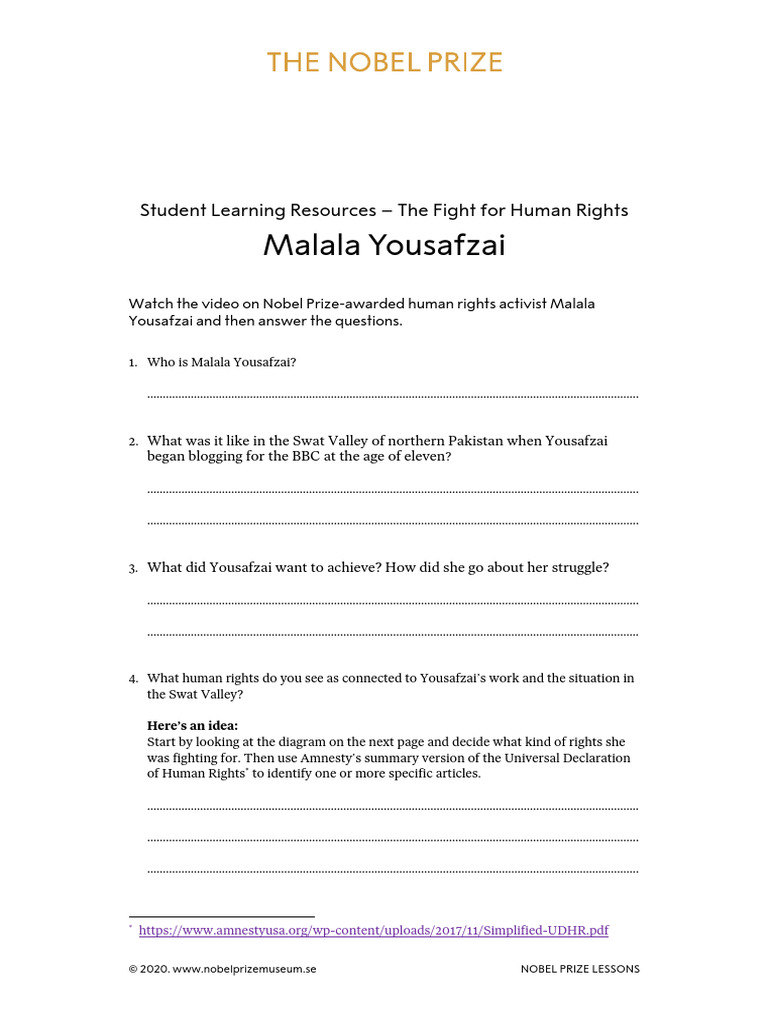 Student Learning Resources-HR Yousafzai | PDF | Malala Yousafzai