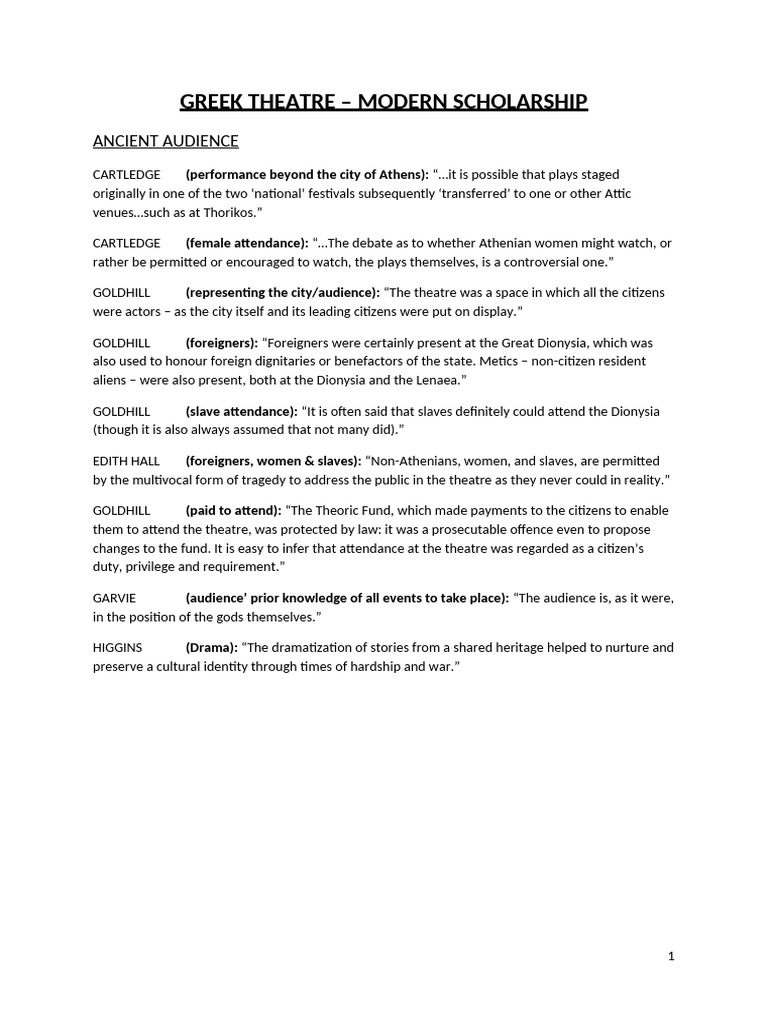 Greek Theatre Secondary Lit 2024 Mocks | PDF | Oedipus | Euripides