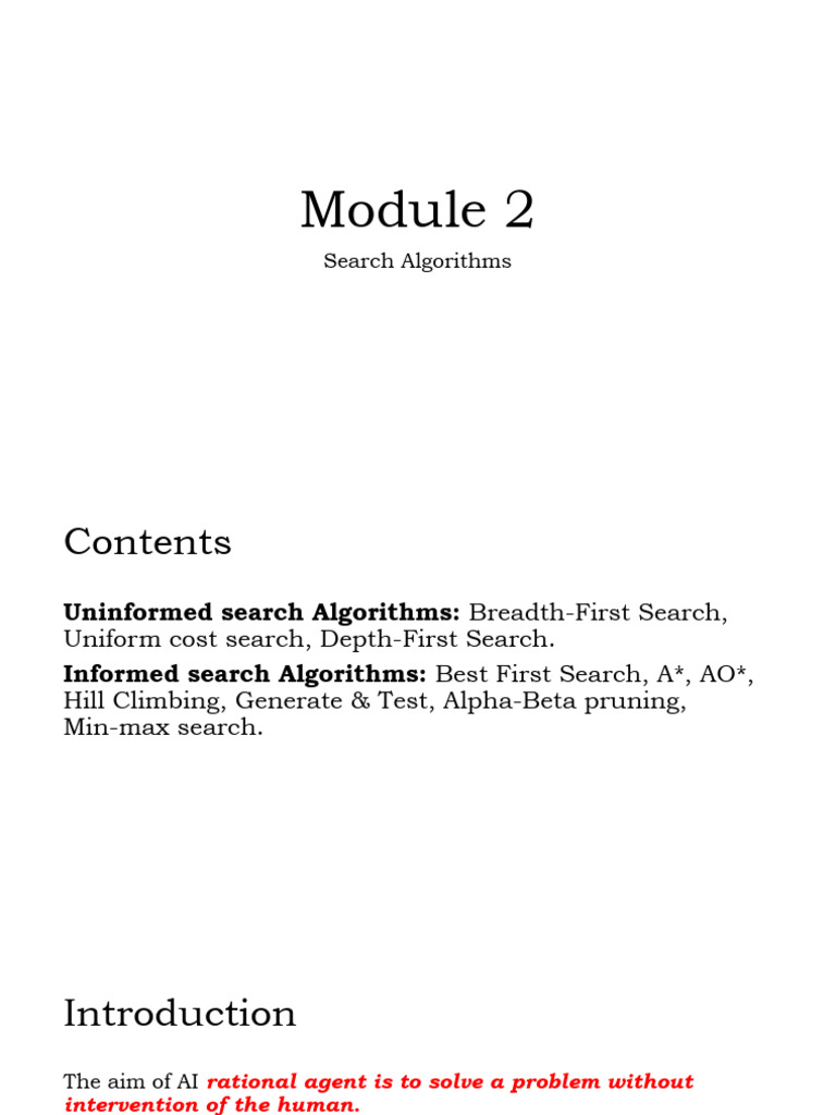 Intro To AI - Mod 2 Part 1 | PDF | Visual Cortex | Algorithms And Data Structures