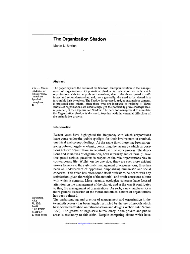 Shadow Organization | PDF