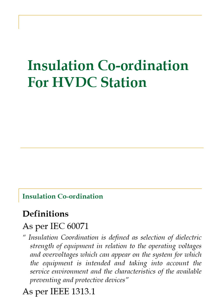 HVDC Station Insulation Coordination | PDF | High Voltage Direct ...