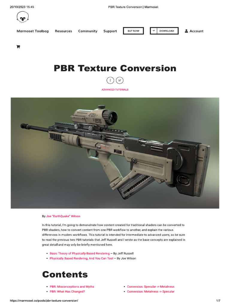 PBR Texture Conversion | PDF
