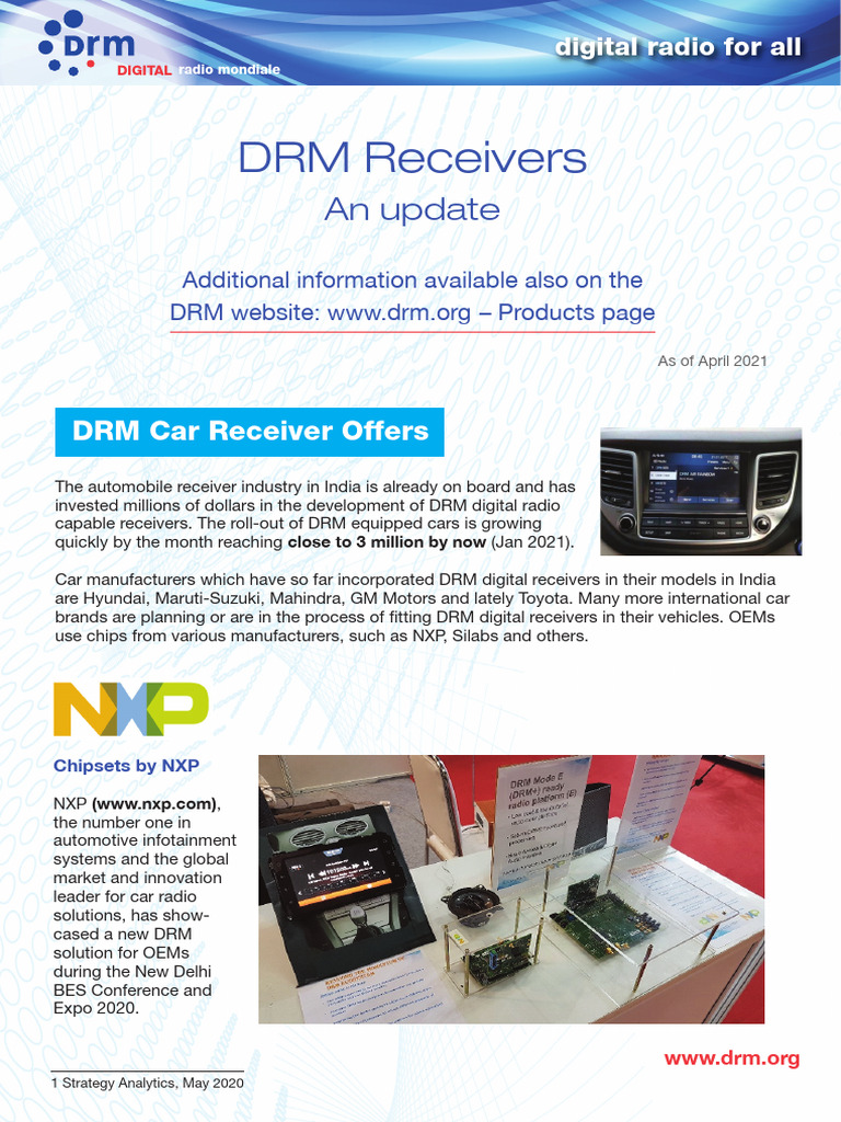 DRM收音机 Receivers leaflet April 2021 | PDF | Radio | Frequency Modulation