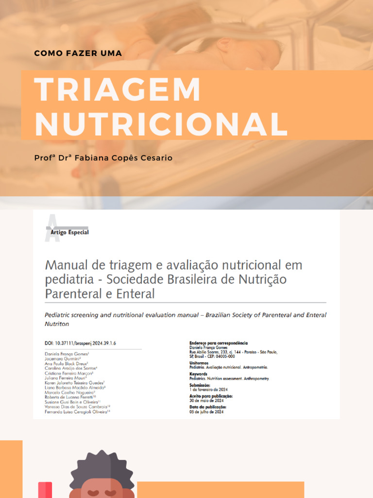 Triagem Nutricional Pediátrica | PDF | Índice de massa corporal ...