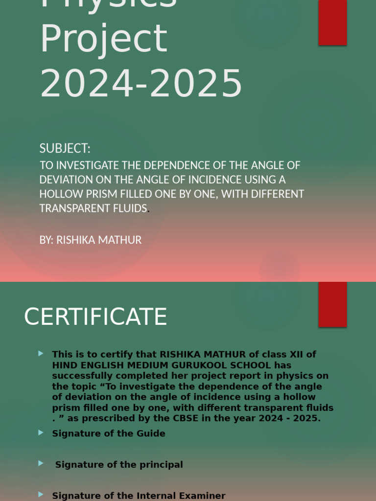Angle of Deviation in Prisms Study | PDF | Refractive Index | Refraction