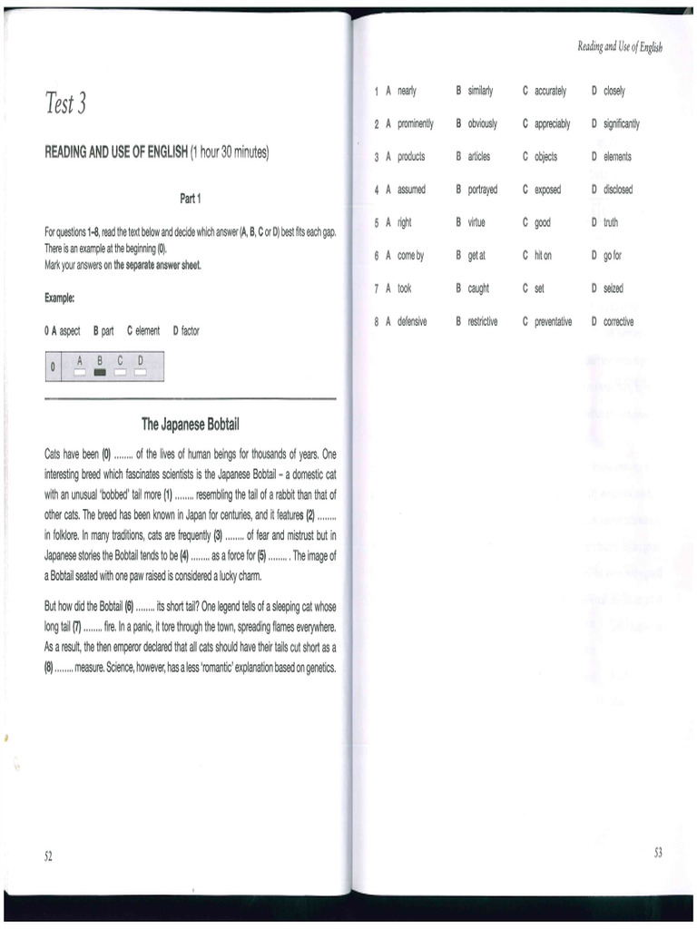Cambridge Advanced 1 Reading and Use of English 3 | PDF