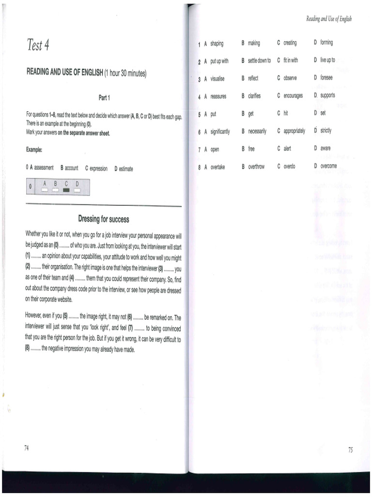 Cambridge Advanced 1 Reading and Use of English 4 | PDF