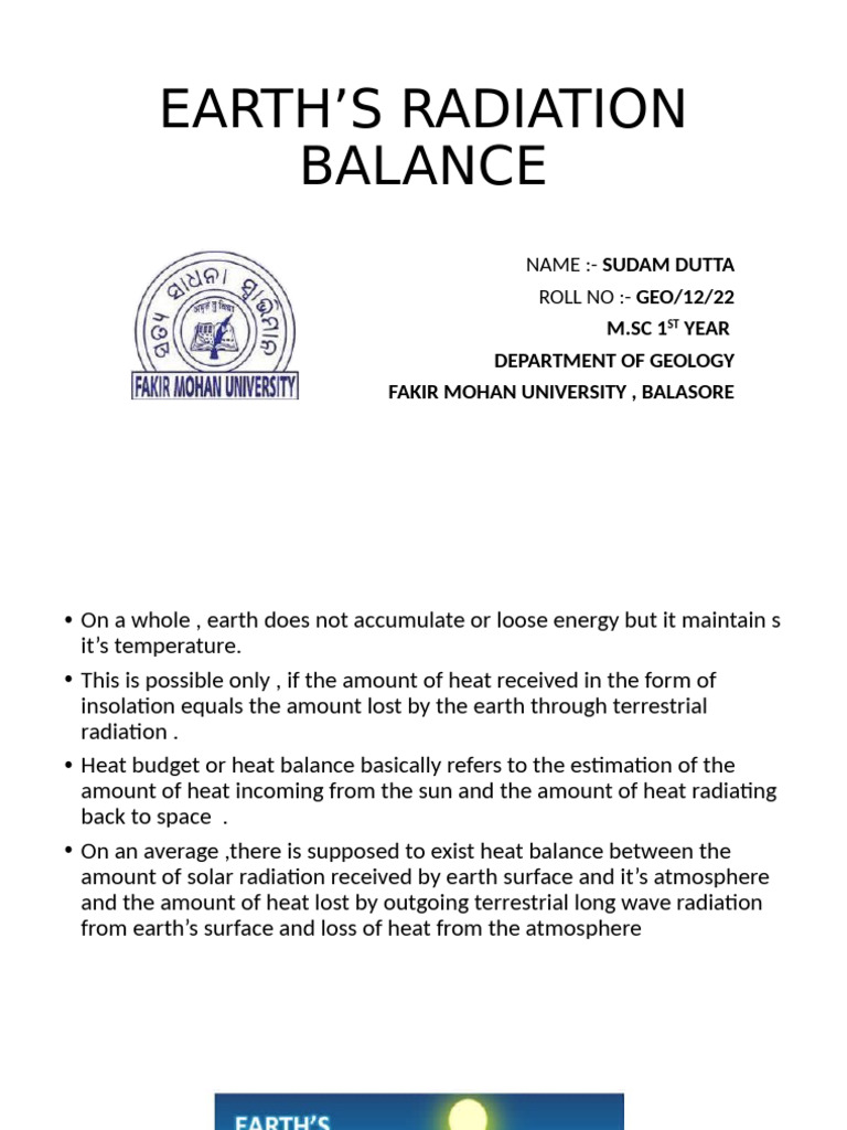 Earth's Radiation Balance Explained | PDF | Atmosphere Of Earth | Earth