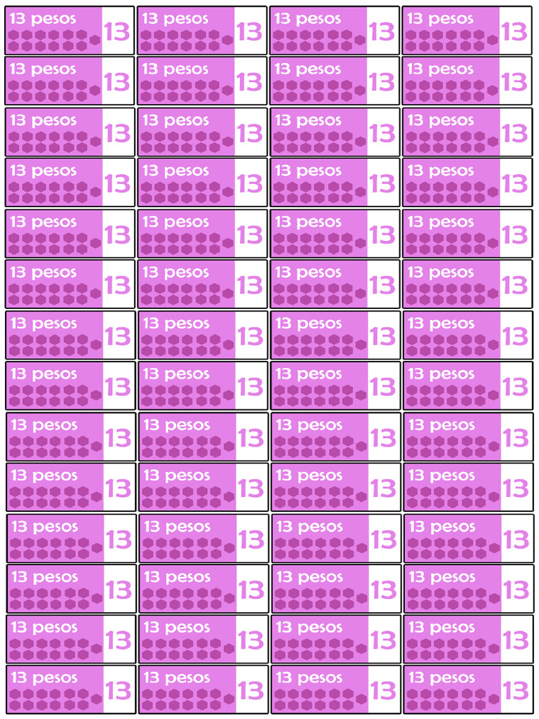 Boletos para niños valor 13 pesos | PDF