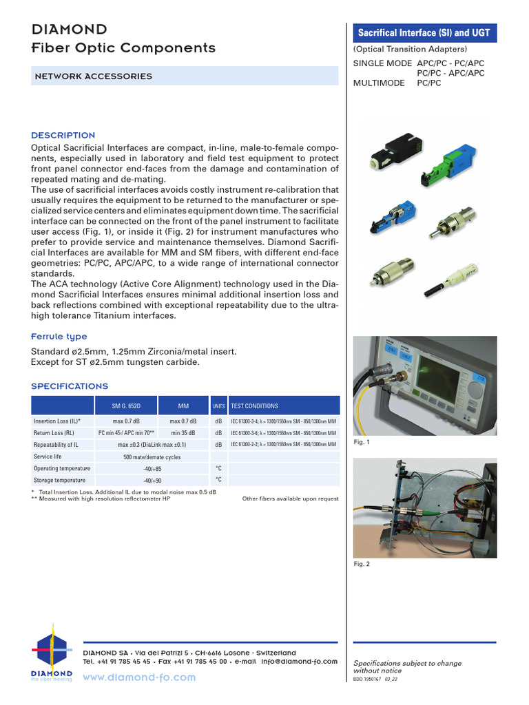 Sacrifial Interface (SI) | PDF | Optical Fiber | Electrical Connector