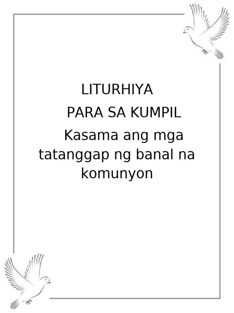 For Correction Sakramento NG Kumpil - Unang Pakikinabang | PDF