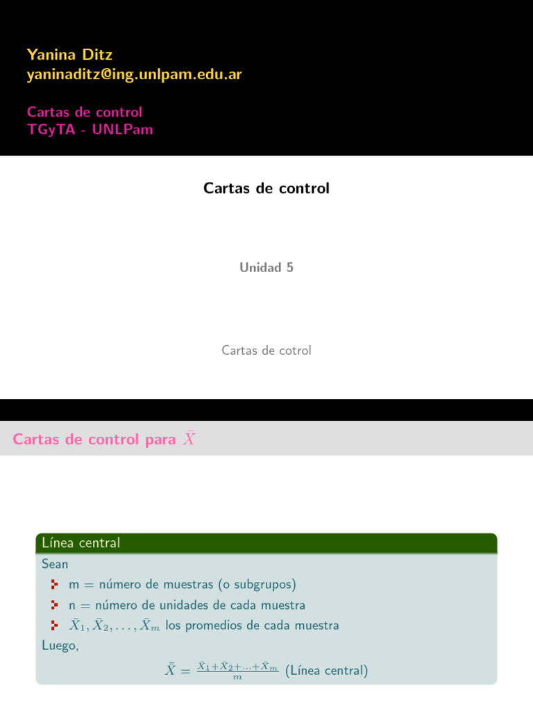 Cartas de Control Estadístico UNLPam | PDF | Teoría de la complejidad ...