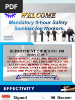 DOLE D.O. NO. 198, S. 2018 | PDF | Occupational Safety And Health | Safety