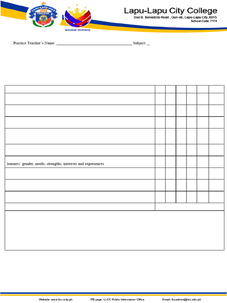 Teaching Demonstration Rubrics Guide | PDF | Learning | Teachers